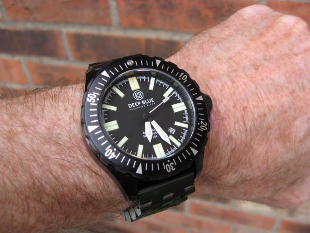 Deep Blue PVD Daynight T100 OPS with the StrapCode Engineer II Bracelet ...